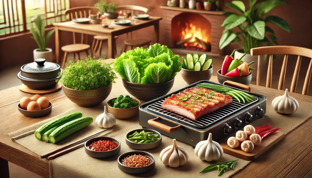 Recette de Poitrine de porc Coréenne BBQ (Samgyeopsal-gui)